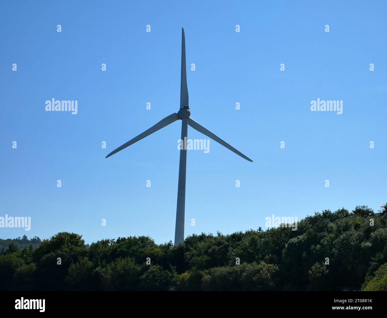 Wind power plant rotor close view. Windpower generator. Green energy ...