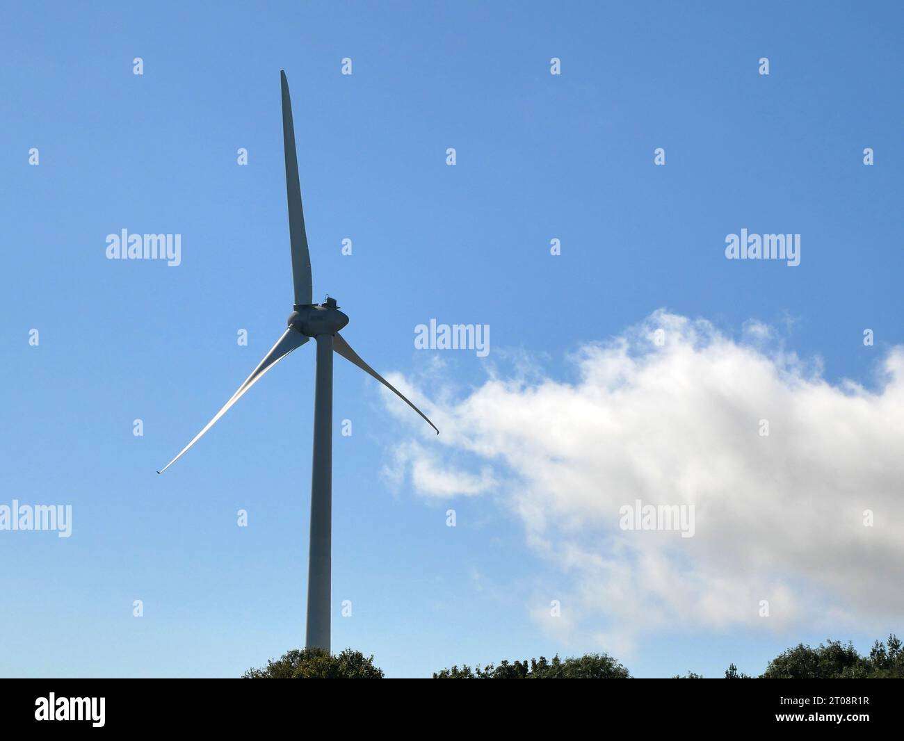 Wind power plant rotor close view. Windpower generator. Green energy ...