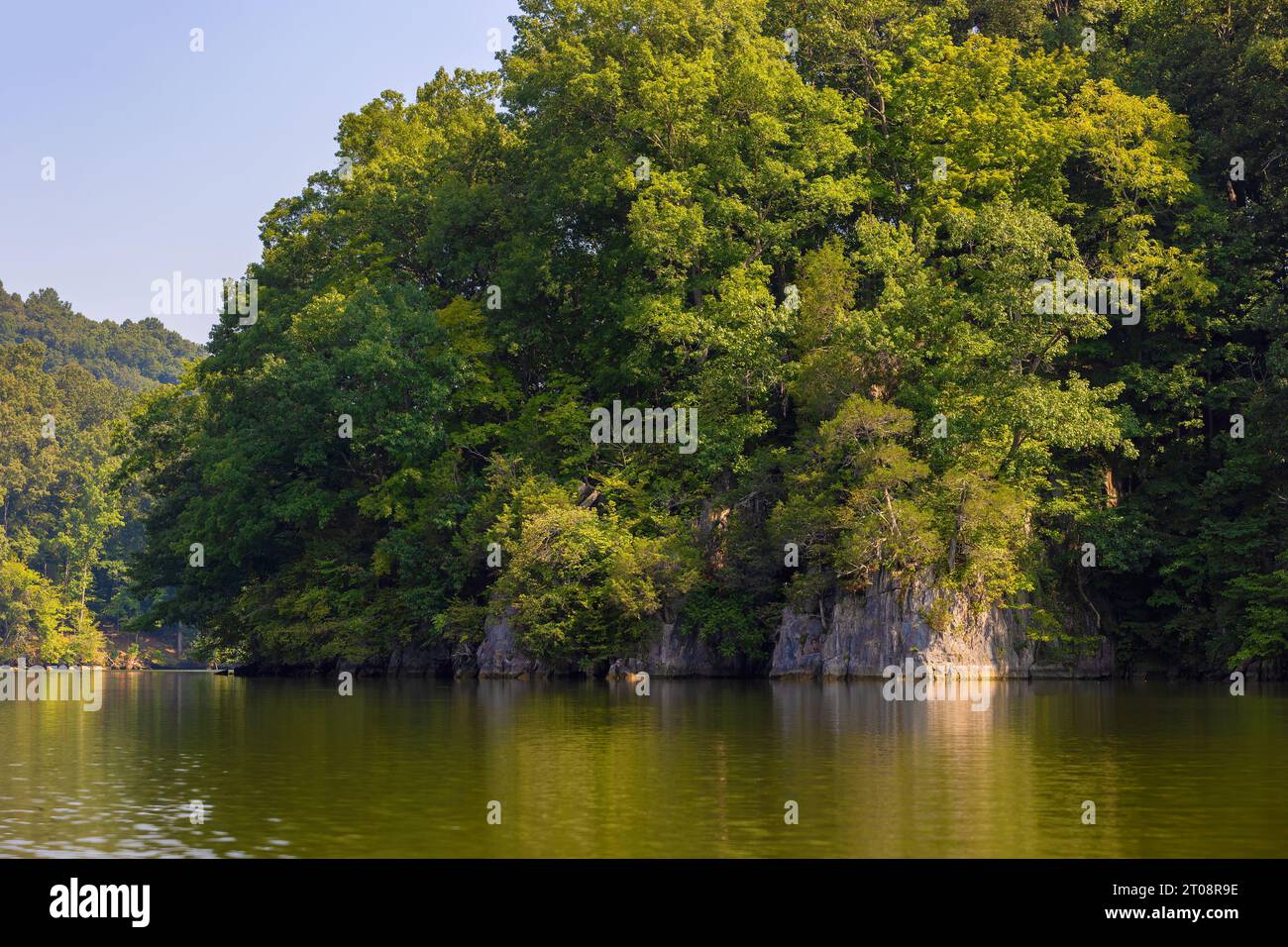 Landscape views from a kayak on the Holston River at Warrior State Park ...