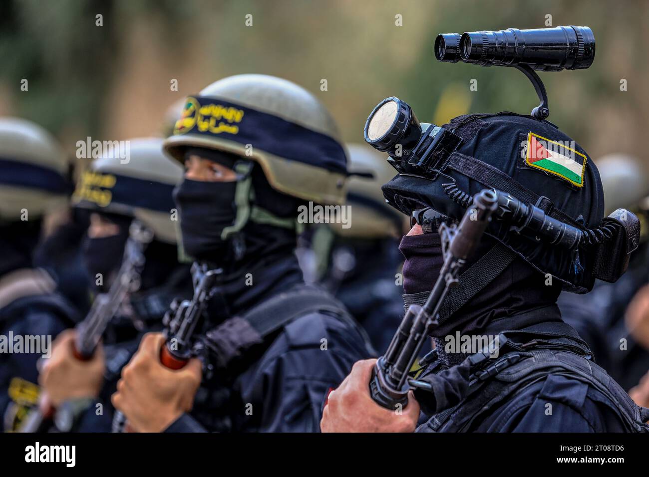 Gaza City, Palestine. 04th Oct, 2023. Armed fighters of the Al-Quds ...