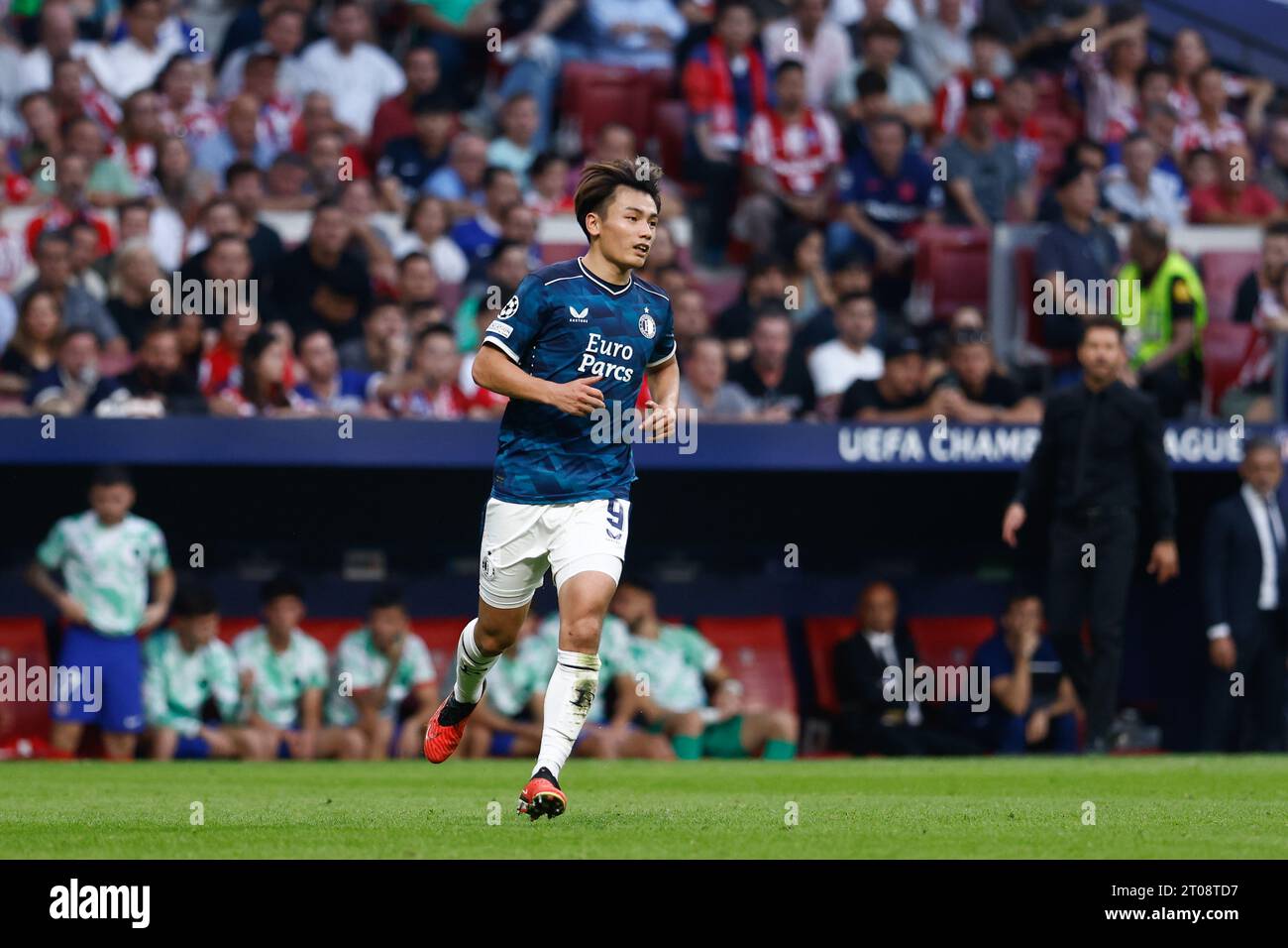 Ayase Ueda of Feyenoord during the UEFA Champions League, Group E ...