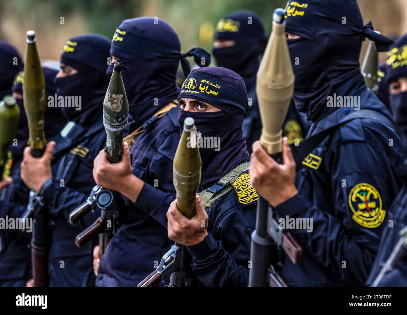 Gaza City, Palestine. 04th Oct, 2023. Armed fighters of the Al-Quds ...