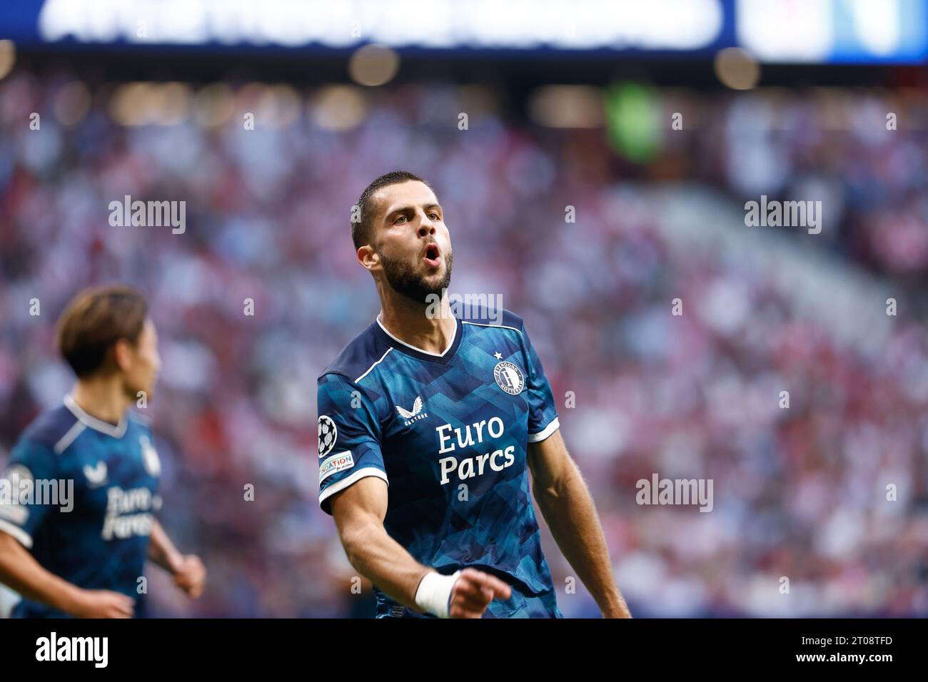 David Hancko of Feyenoord celebrates a goal 1-2 during the UEFA ...