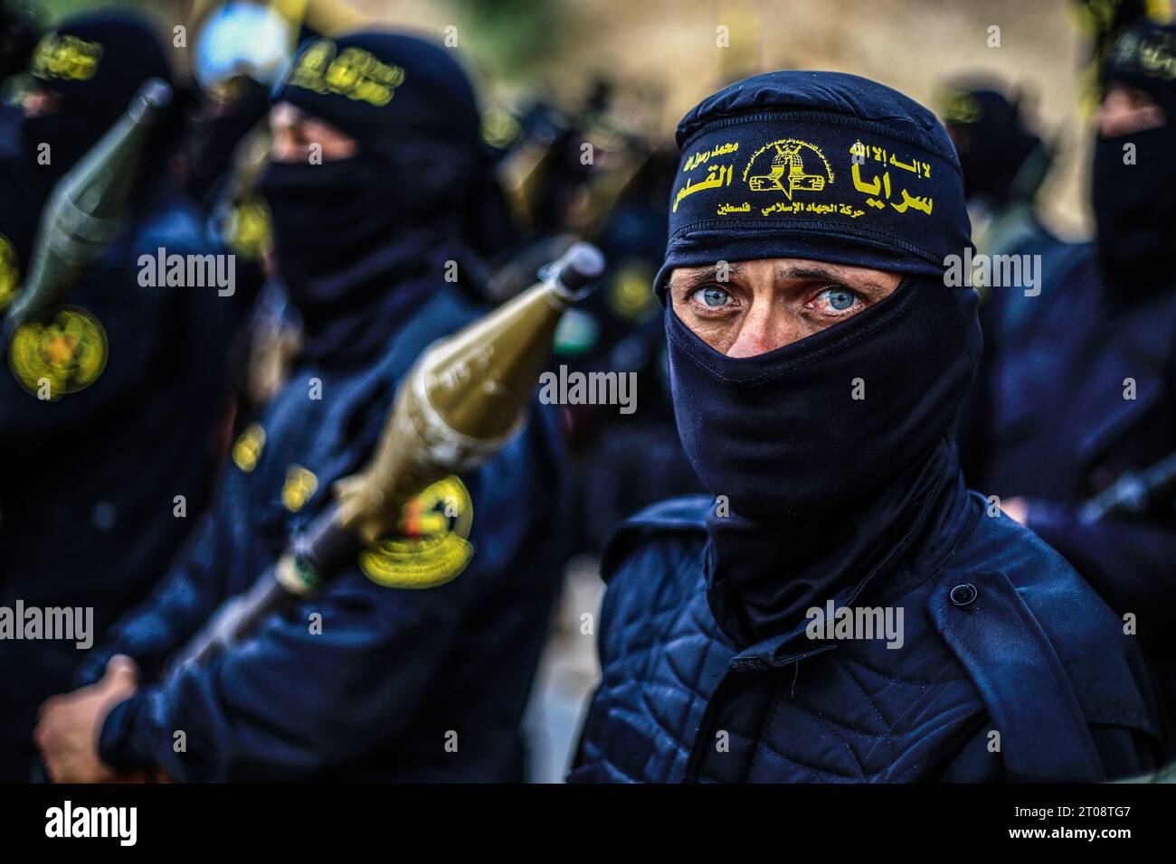 Gaza City, Palestine. 04th Oct, 2023. Armed fighters of the Al-Quds ...