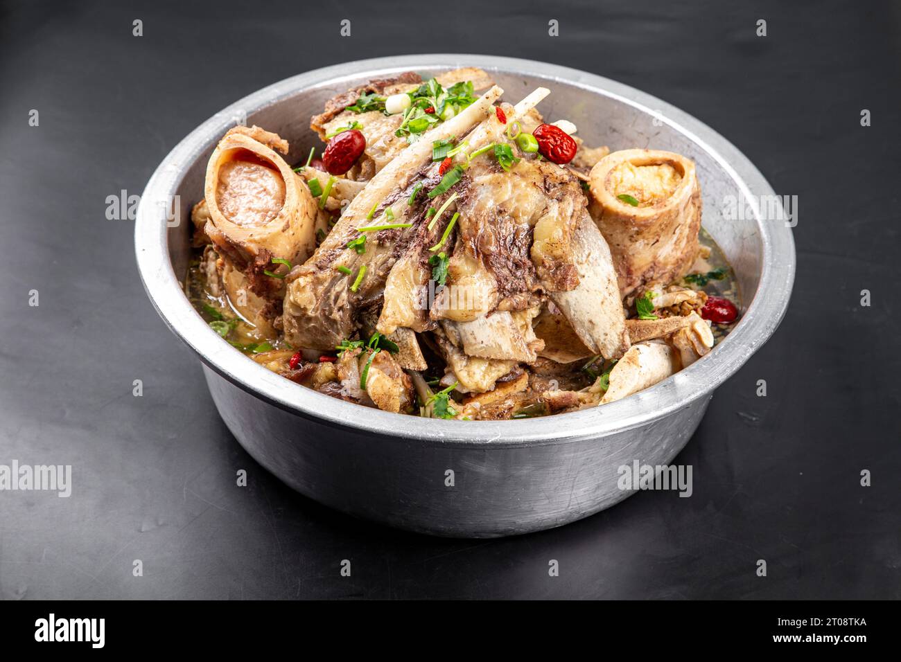 Marinated beef Big Bones in Spiced Sauce Stock Photo - Alamy