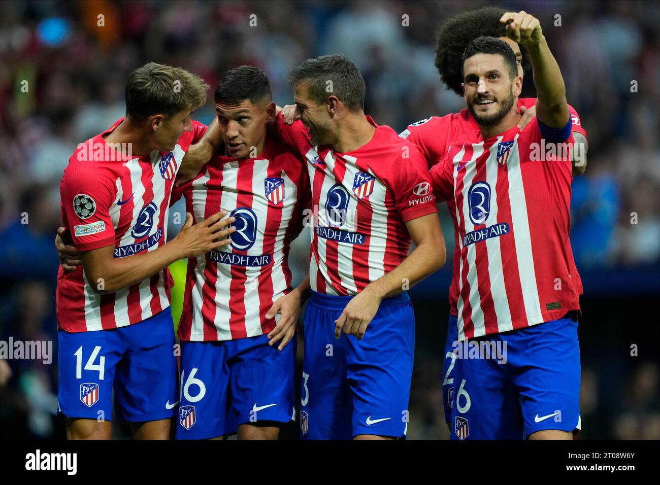 Marcos Llorente, Nahuel Molina, Cesar Azpilicueta and Koke Resurreccion ...