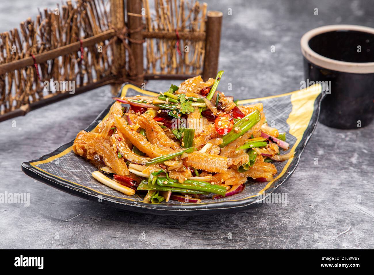 Stir Fried Shredded beef tripe Stock Photo - Alamy