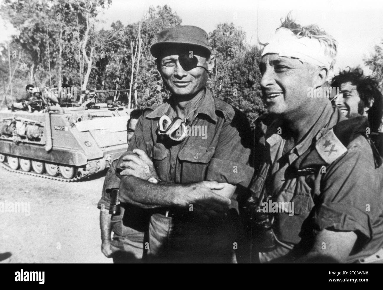 FILED - 18 October 1973, Egypt, ---: Then-Israeli Defense Minister and ...