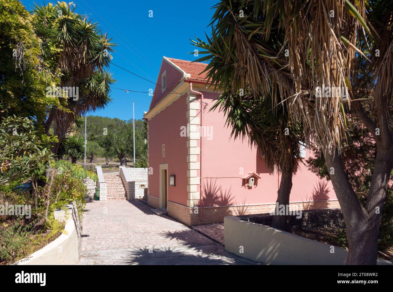 Beautiful Orthodox church in Mathraki island, Greece Stock Photo - Alamy