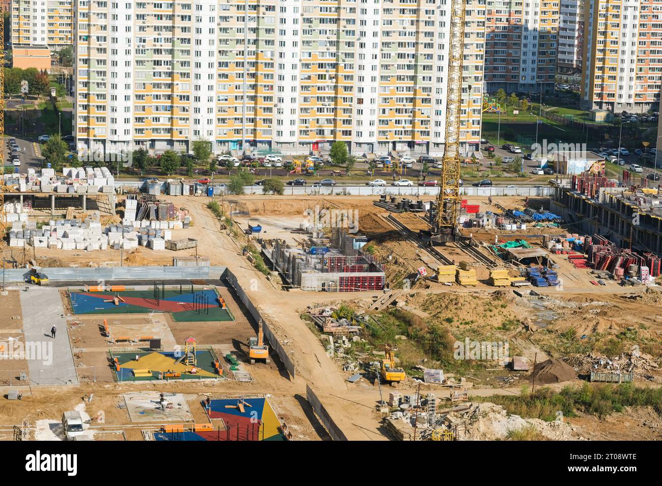 Construction of modern high-rise residential buildings Stock Photo - Alamy