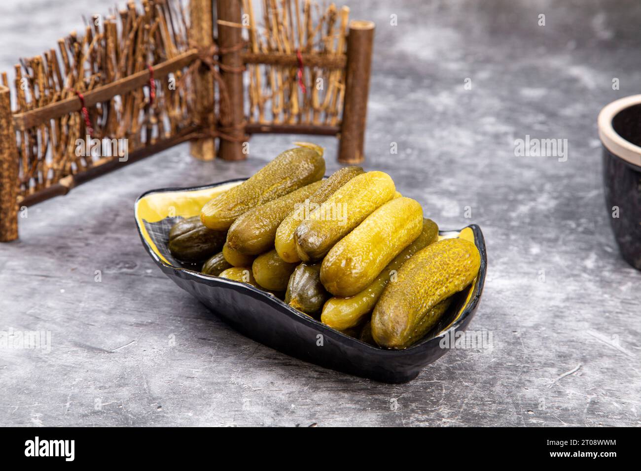 Delicious succulent cucumber crudties cut into thin strips or batons ...