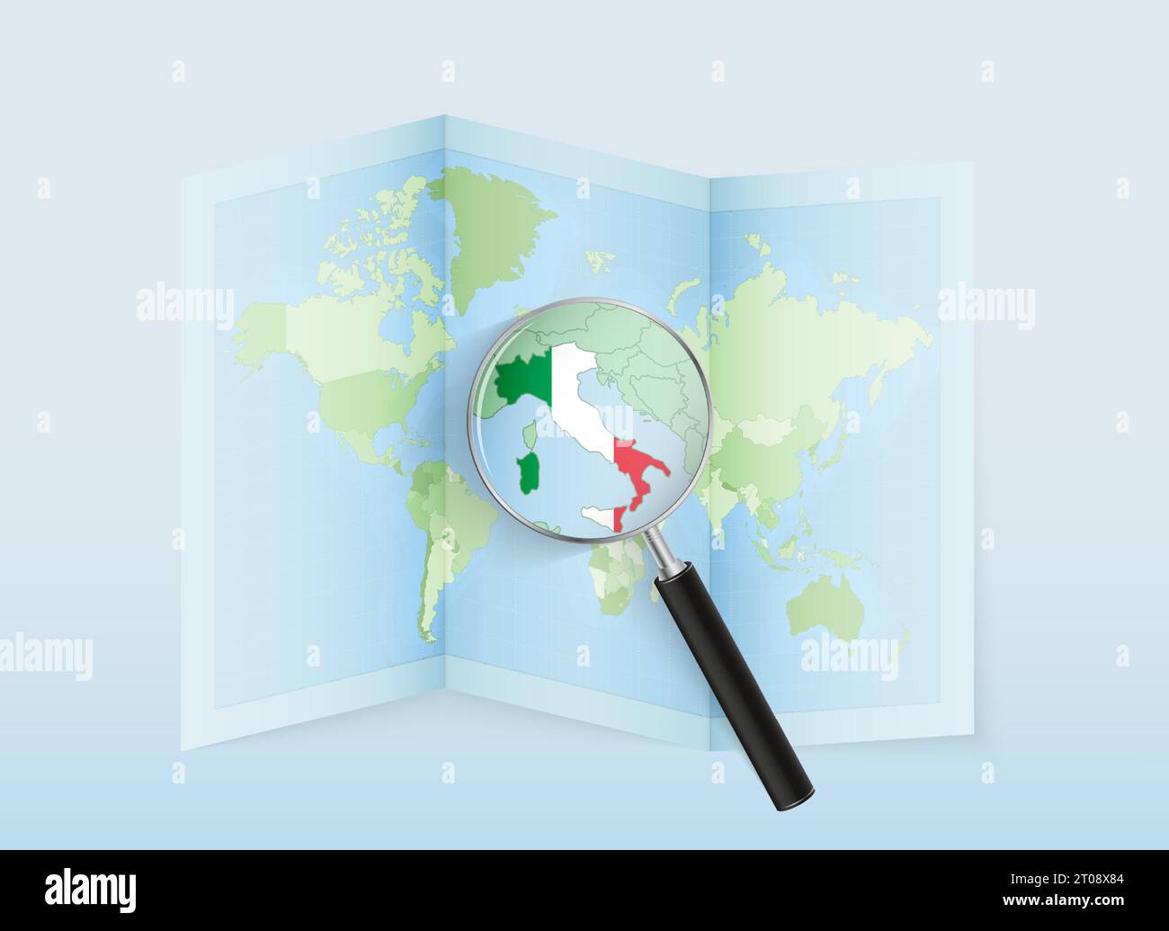 Magnifying lens italy Stock Vector Images - Alamy