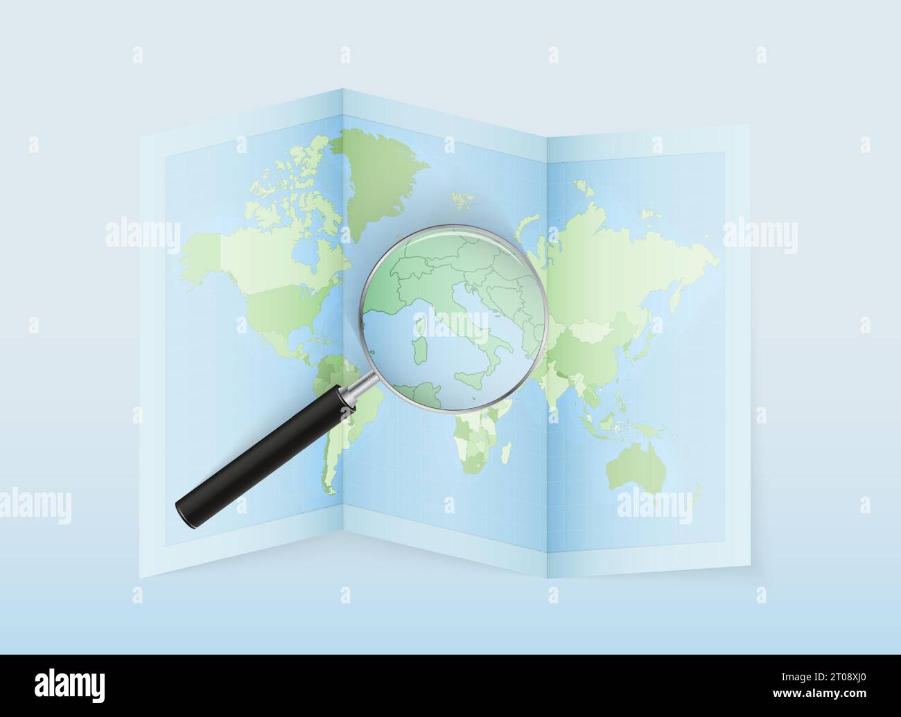Magnifying lens italy Stock Vector Images - Alamy