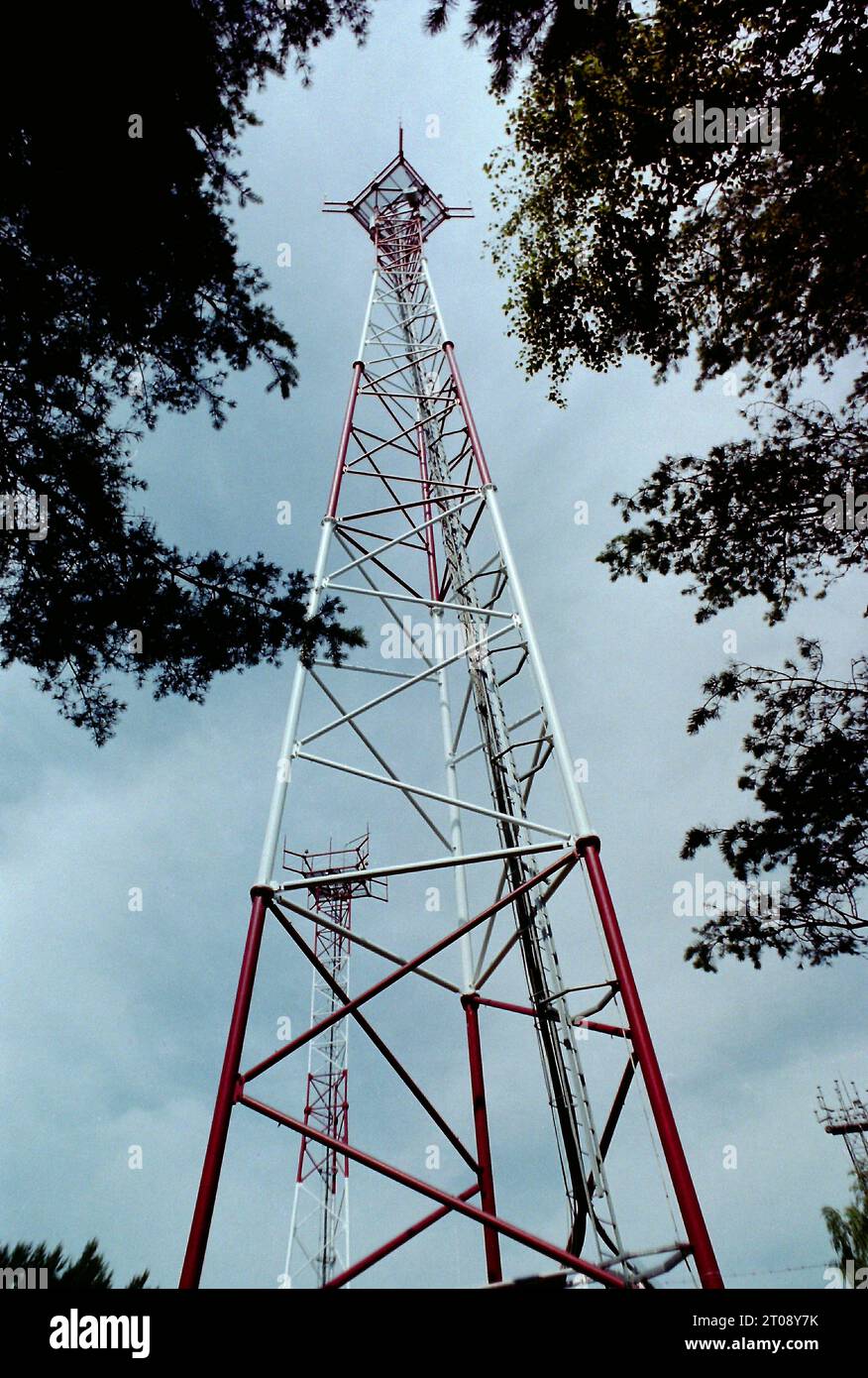 Air traffic controller communication tower (photo 07.2001 Stock Photo ...