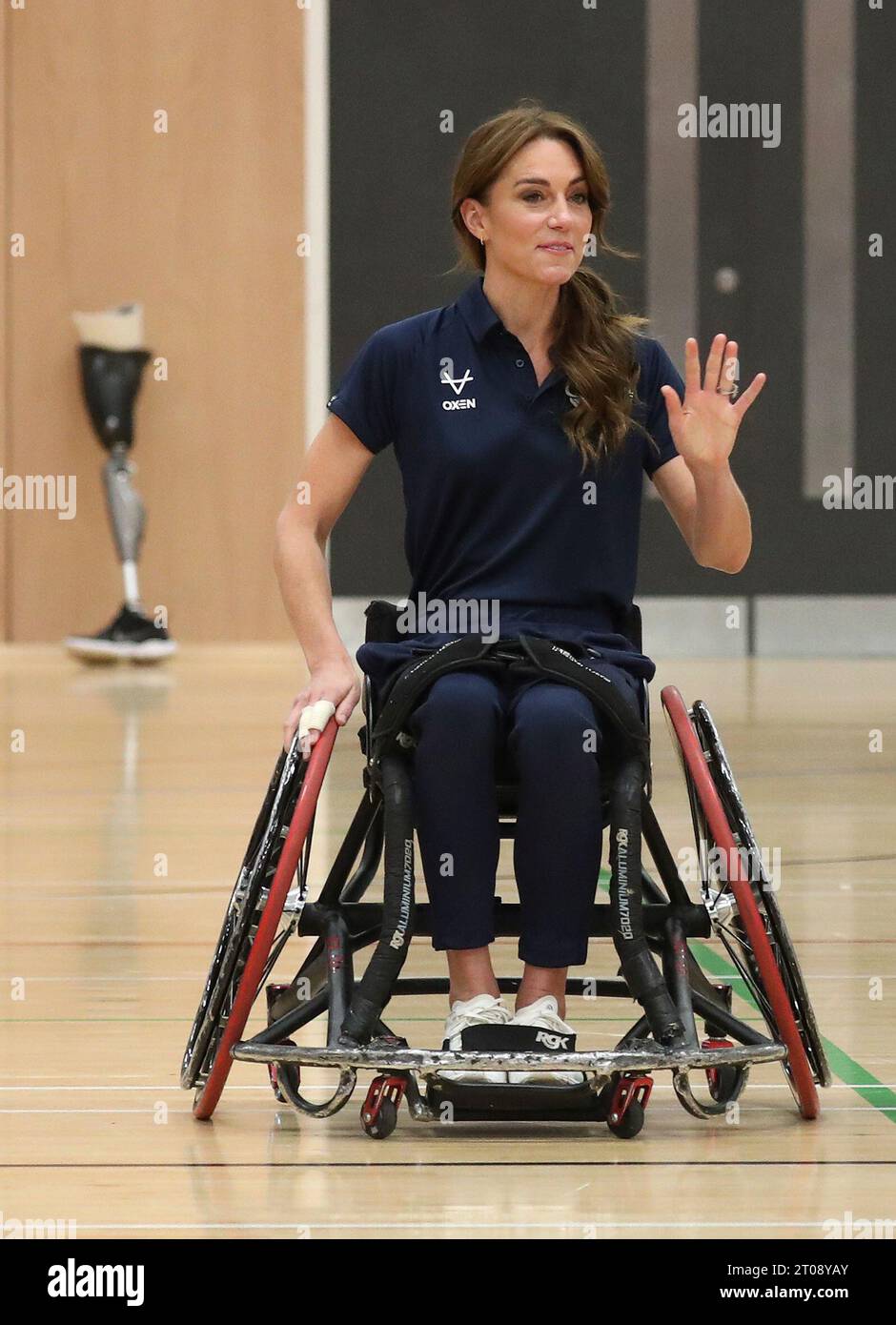 Britain's Kate, The Princess of Wales tries her hand at wheelchair ...