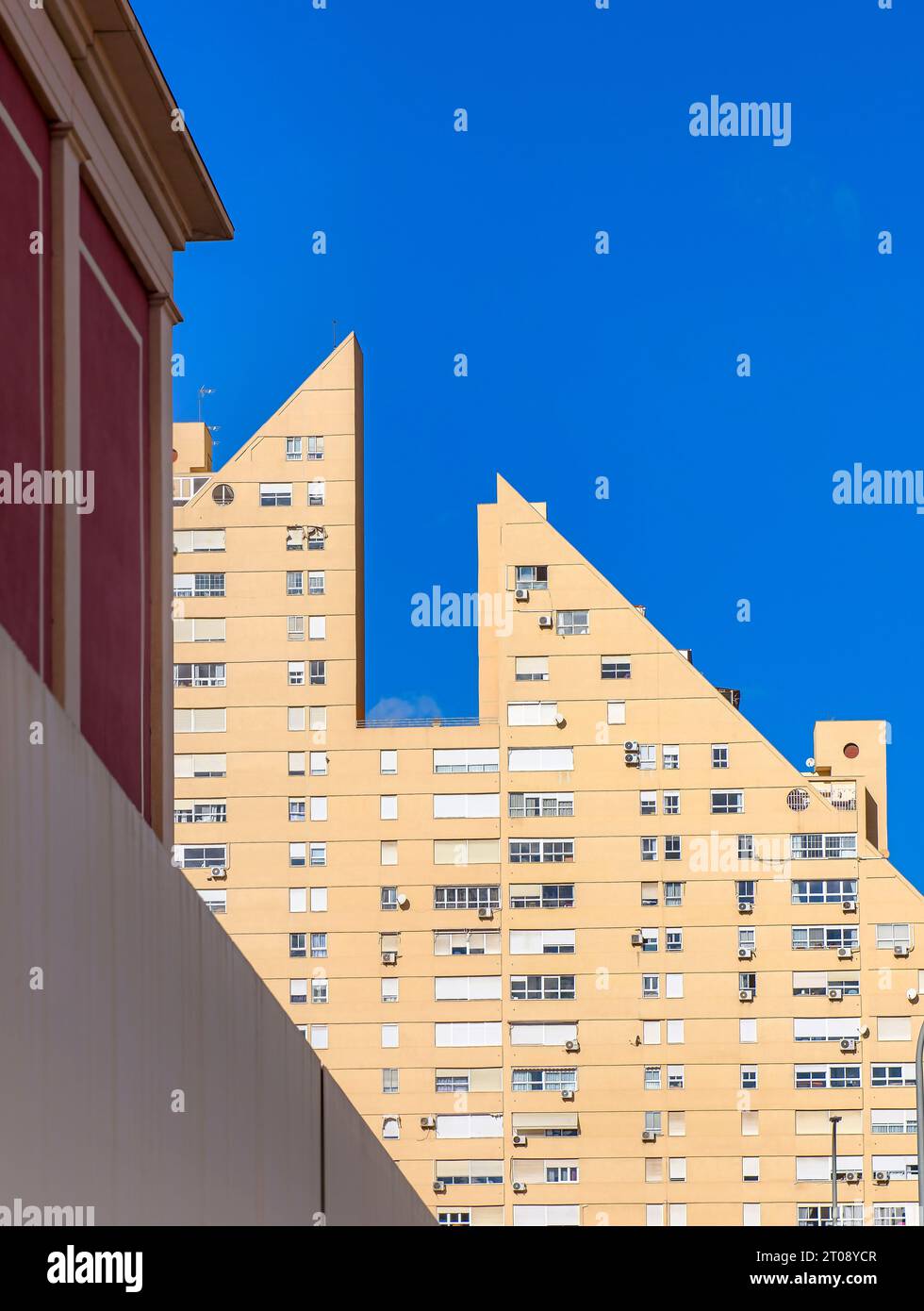 Alicante, Spain, Unusual design in an apartment building. City ...
