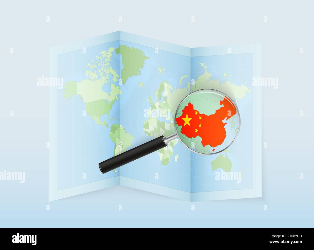 Folded china flag Stock Vector Images - Alamy