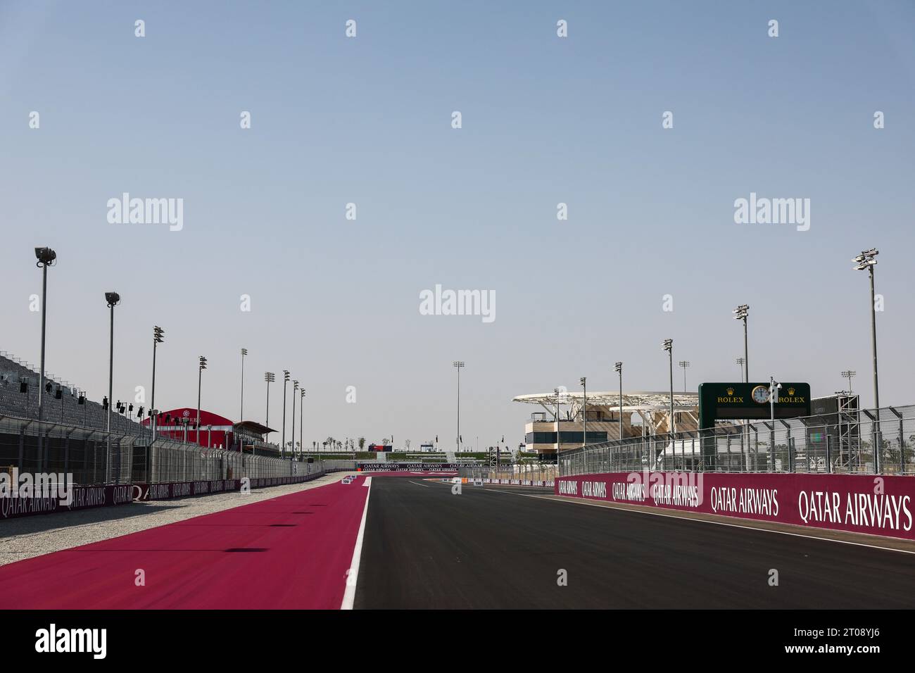 Doha, Qatar. 05th Oct, 2023. Circuit atmosphere - start/finish straight ...