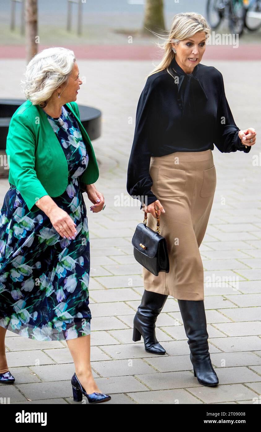 Queen Maxima arriving at the Center of Expertise Applied Artificial ...