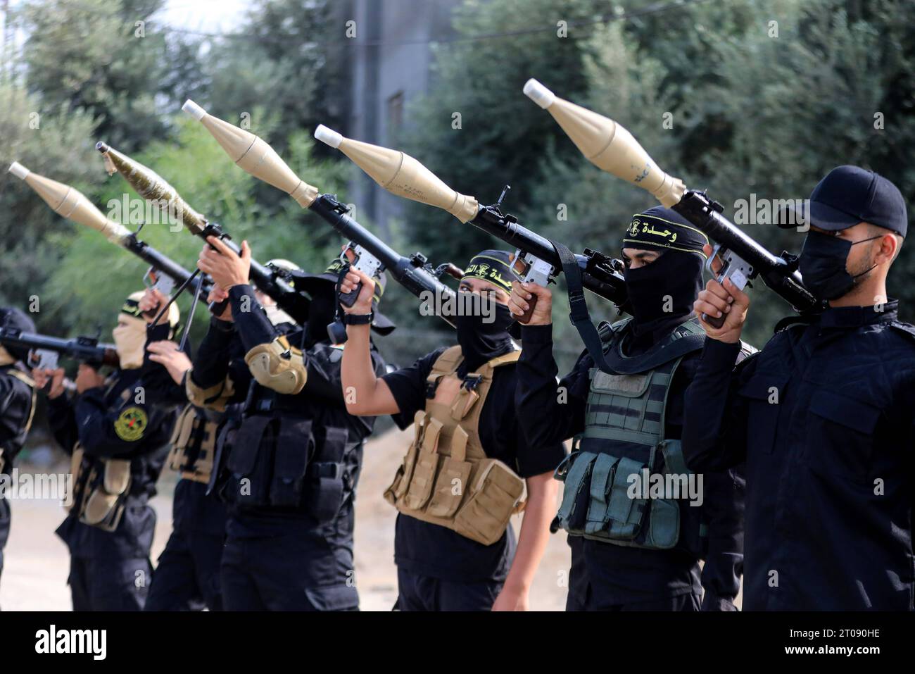 Anti Israel Military Parade In Gaza, Palestine GAZA, PALESTINE - 2023 ...