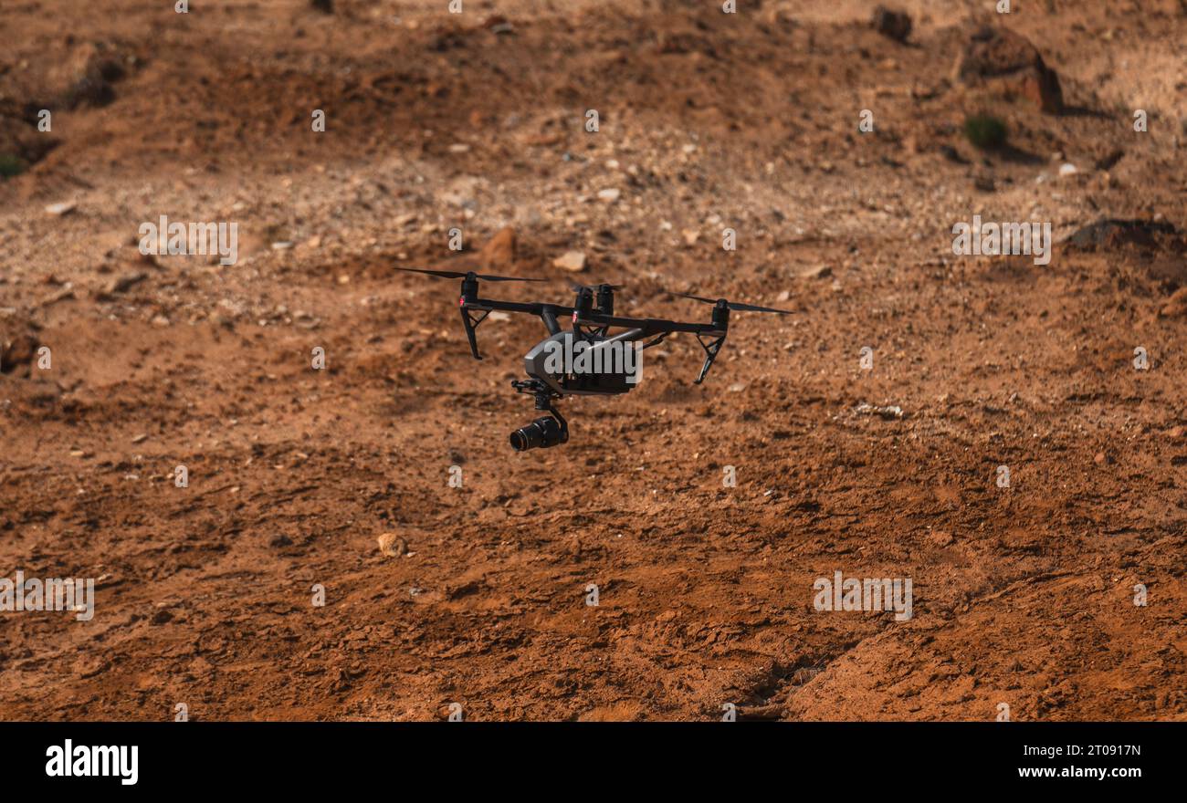 Aerial drone flight over dry hi-res stock photography and images - Alamy