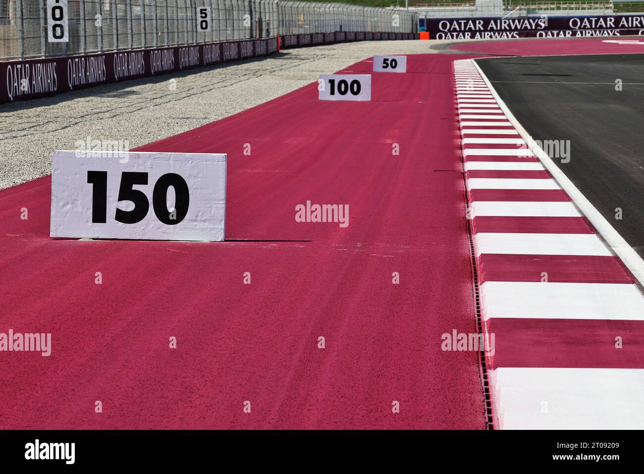 Doha, Qatar. 05th Oct, 2023. Circuit atmosphere - brake marker. Formula ...