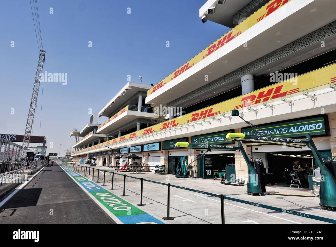 Doha, Qatar. 05th Oct, 2023. Circuit atmosphere - Aston Martin F1 Team ...