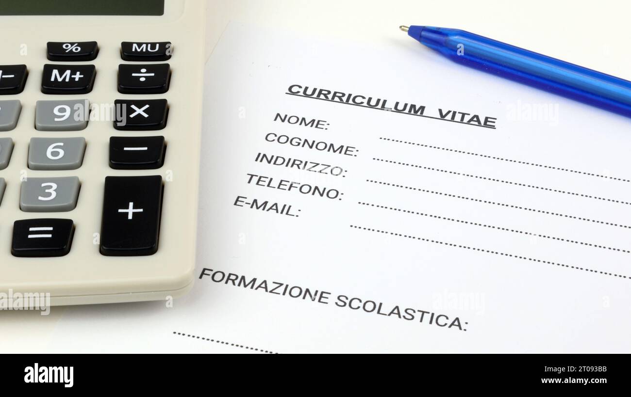 Curriculum vitae template hi-res stock photography and images - Alamy