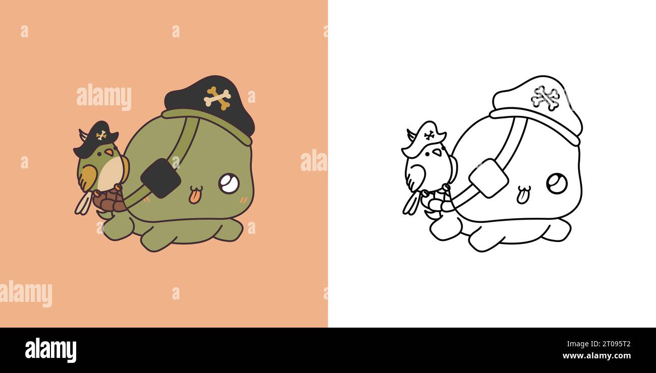 Halloween Turtle Multicolored and Black and White. Beautiful Clip Art ...