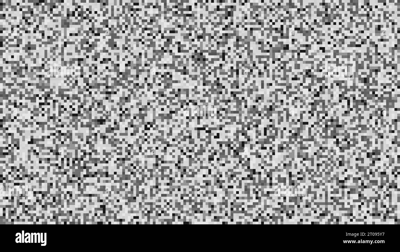 Seamless Pattern With Static Noise On The Tv Screen Black And White Broadcast Error Background