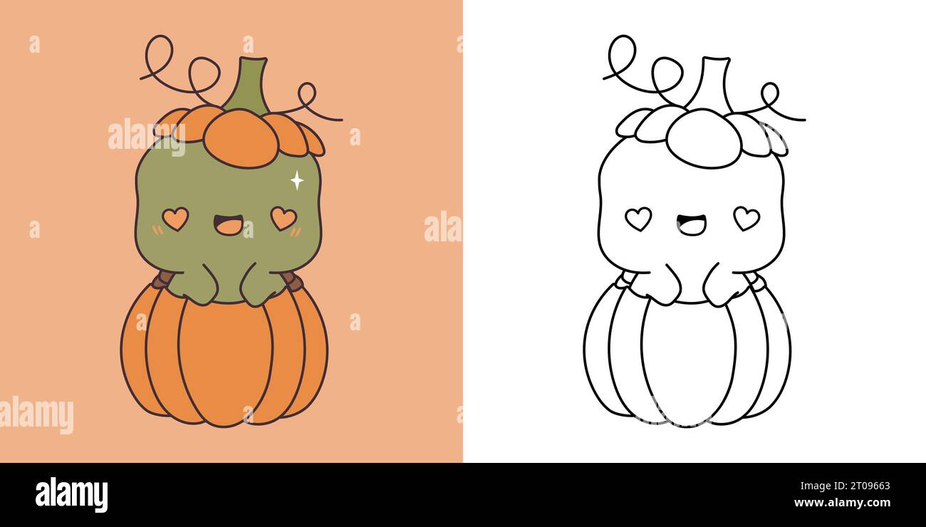 Cute Halloween Turtle Clipart for Coloring Page and Illustration Stock ...