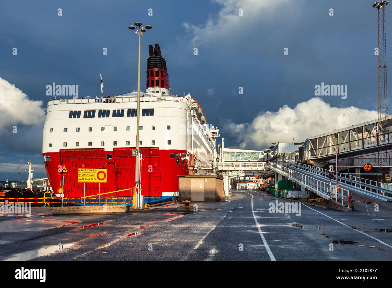 Stockholm, Sweden - Aug 1, 2011: MS Amorella cruiseferry docked at the ...