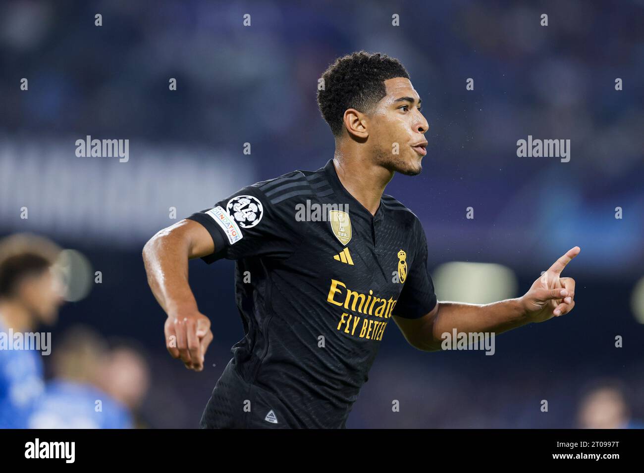Real Madrid's English midfielder Jude Bellingham celebrates after ...