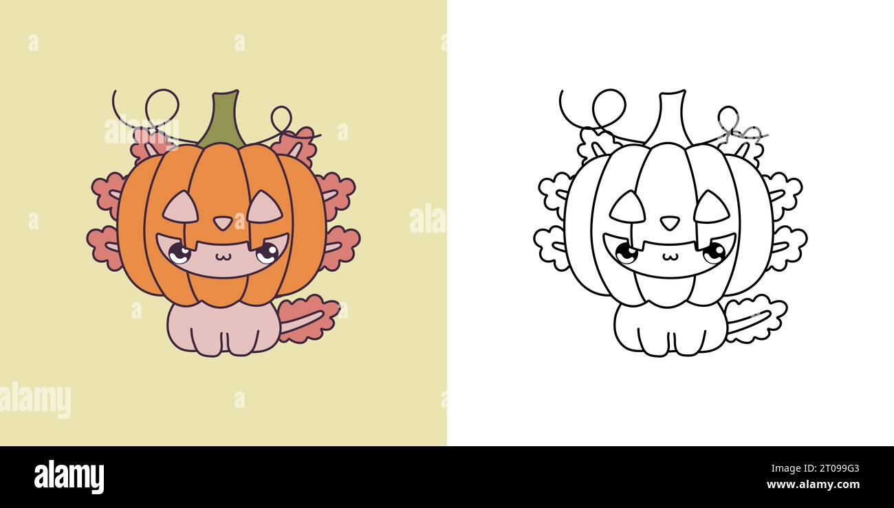 Halloween Axolotl Multicolored and Black and White. Beautiful Clip Art ...