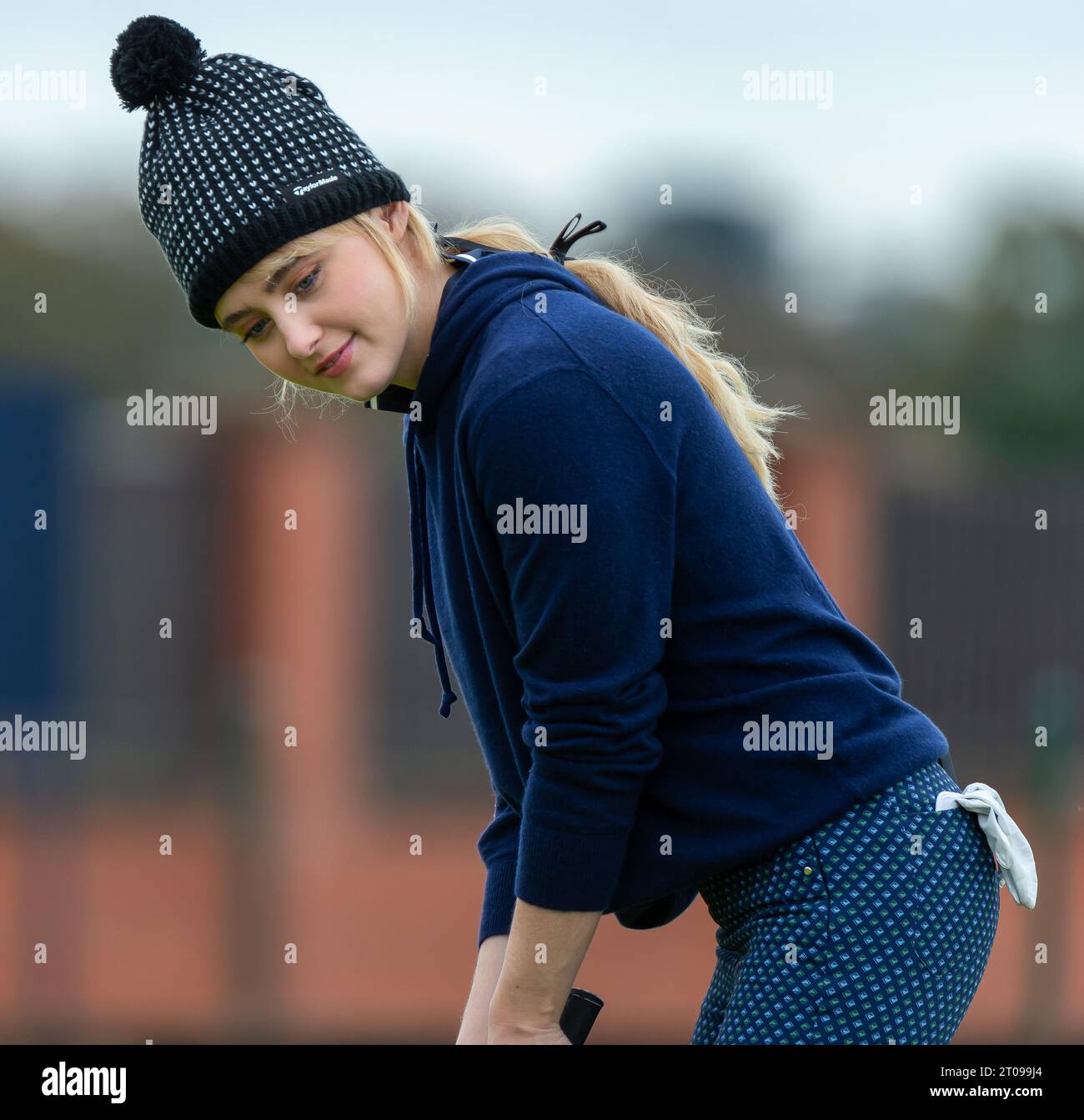 Carnoustie, Scotland. 5th Oct 2023. Hollywood actor Kathryn Newton on ...