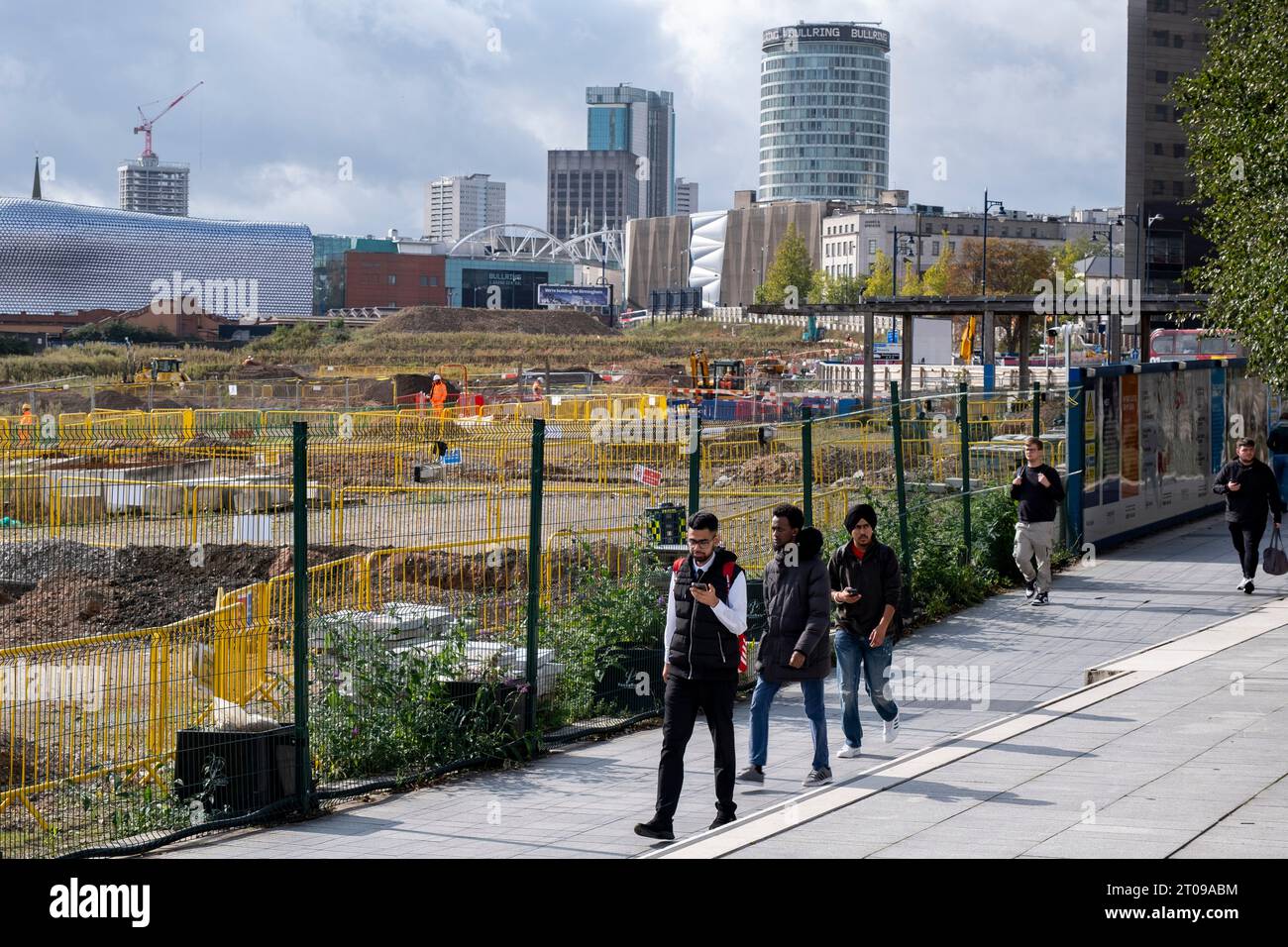 Construction site for the HS2 mainline station at Curzon Street on 4th ...