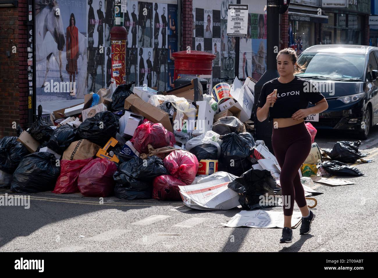 Refuse piled up along Brick Lane during four weeks of strike action by ...