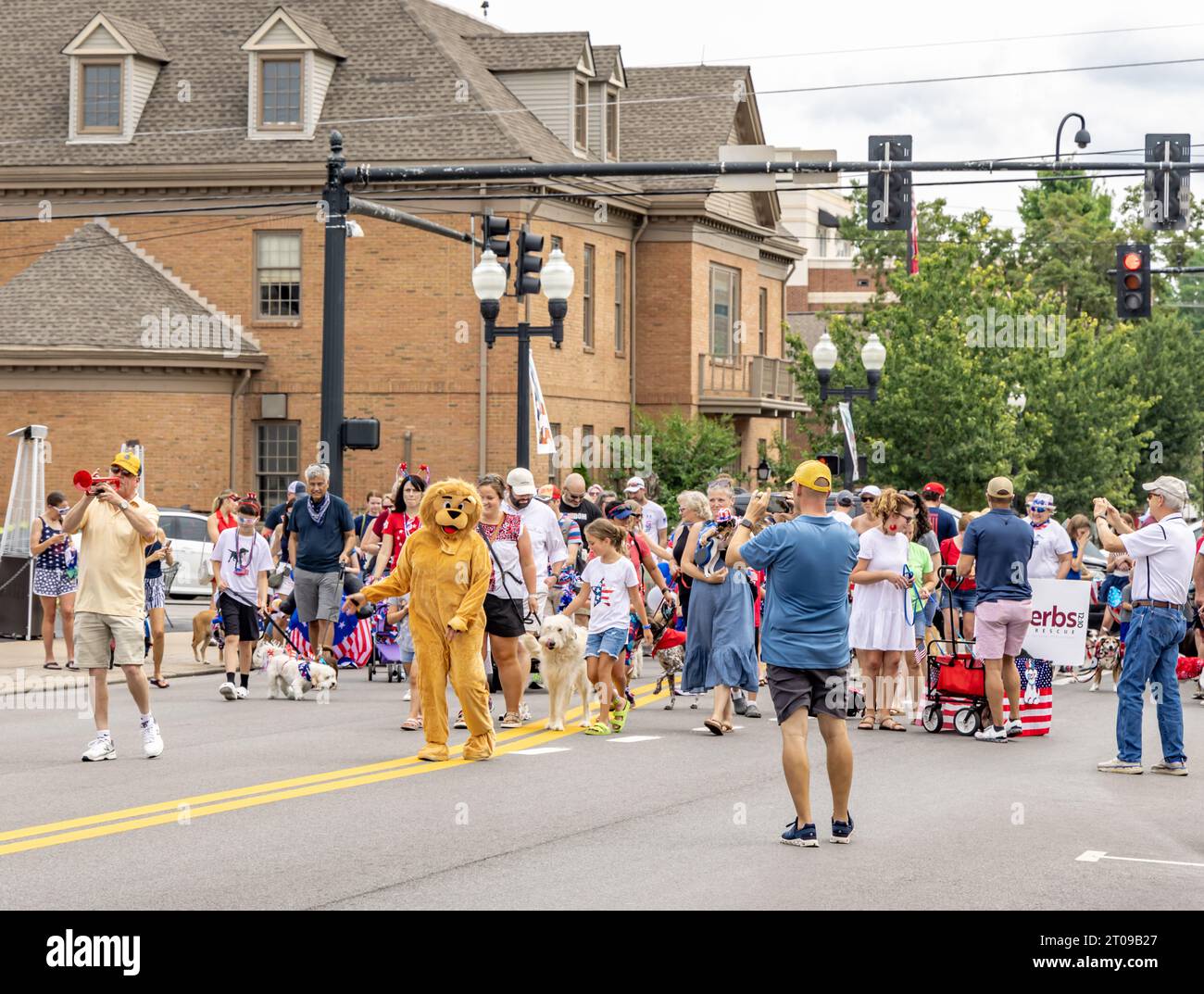 crowds at the franklin rodeo parade Stock Photo - Alamy