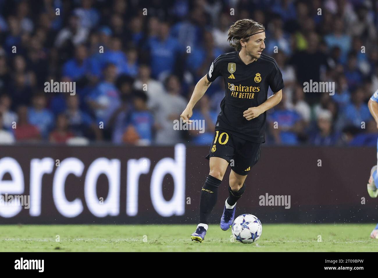 Real Madrid's Croatian midfielder Luka Modric controls the ball during ...