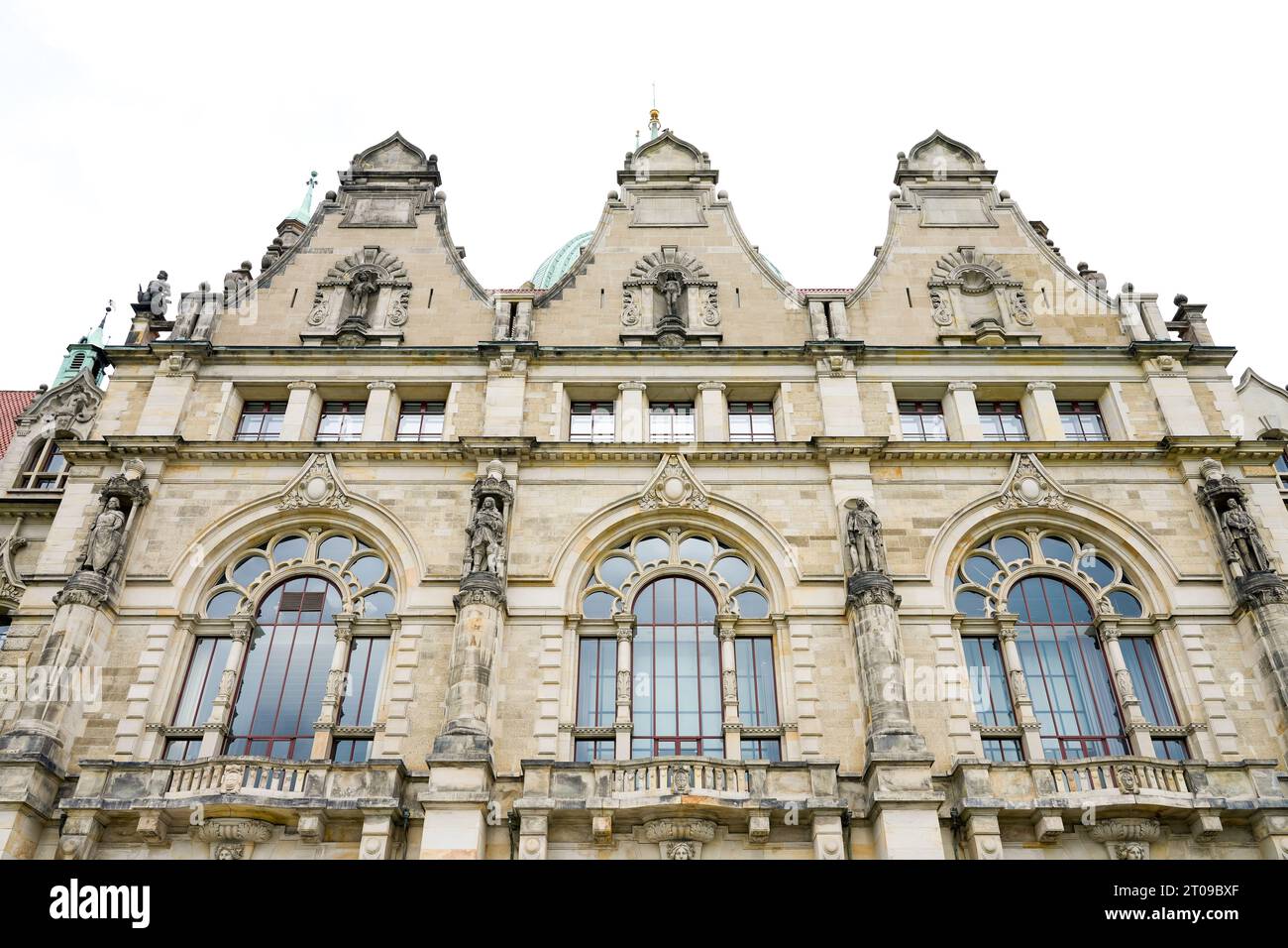 Facade of an old building in Hanover. Historical architecture Stock ...