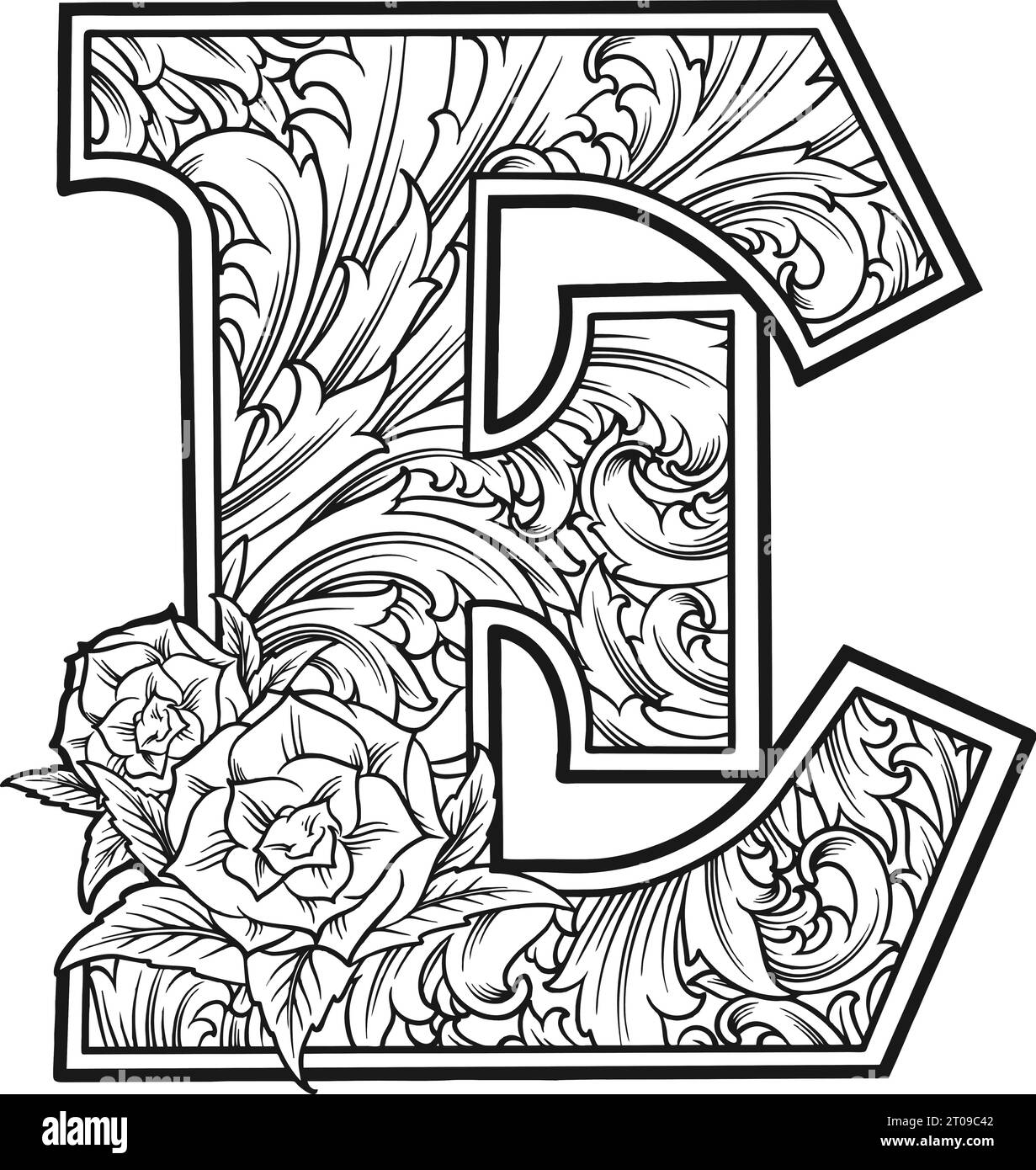 Elegance through letter E monogram logo monochrome vector illustrations ...