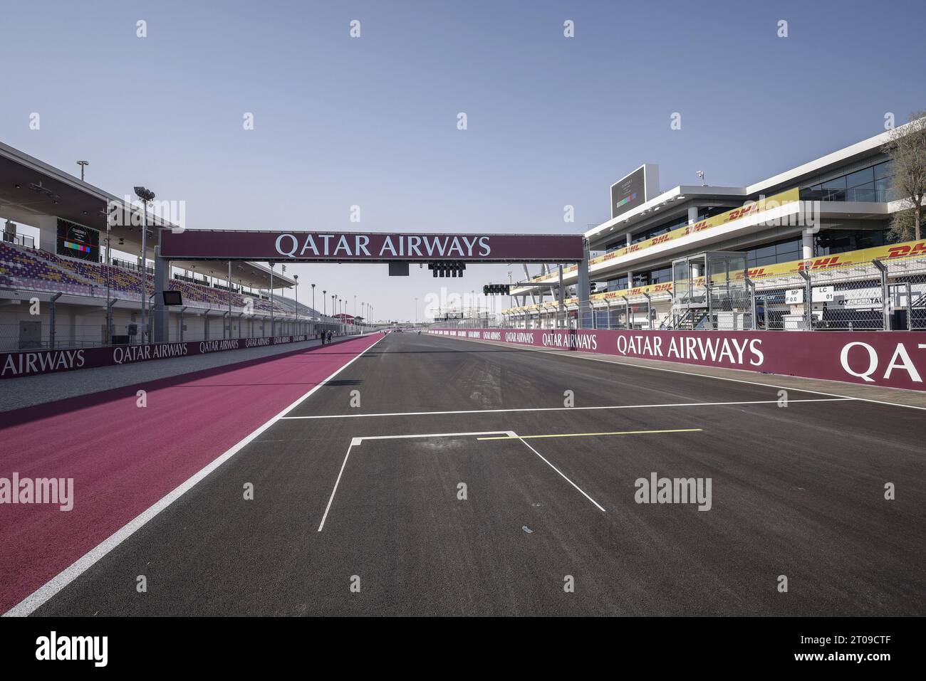 Lusail Circuit main straigth starting grid atmosphere during the 2023 Formula 1 Qatar Grand Prix ...