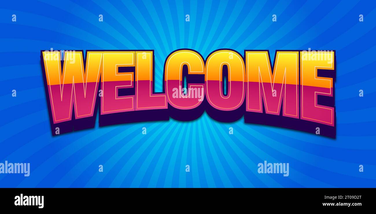 welcome text logo vector creative company icon design template modern ...