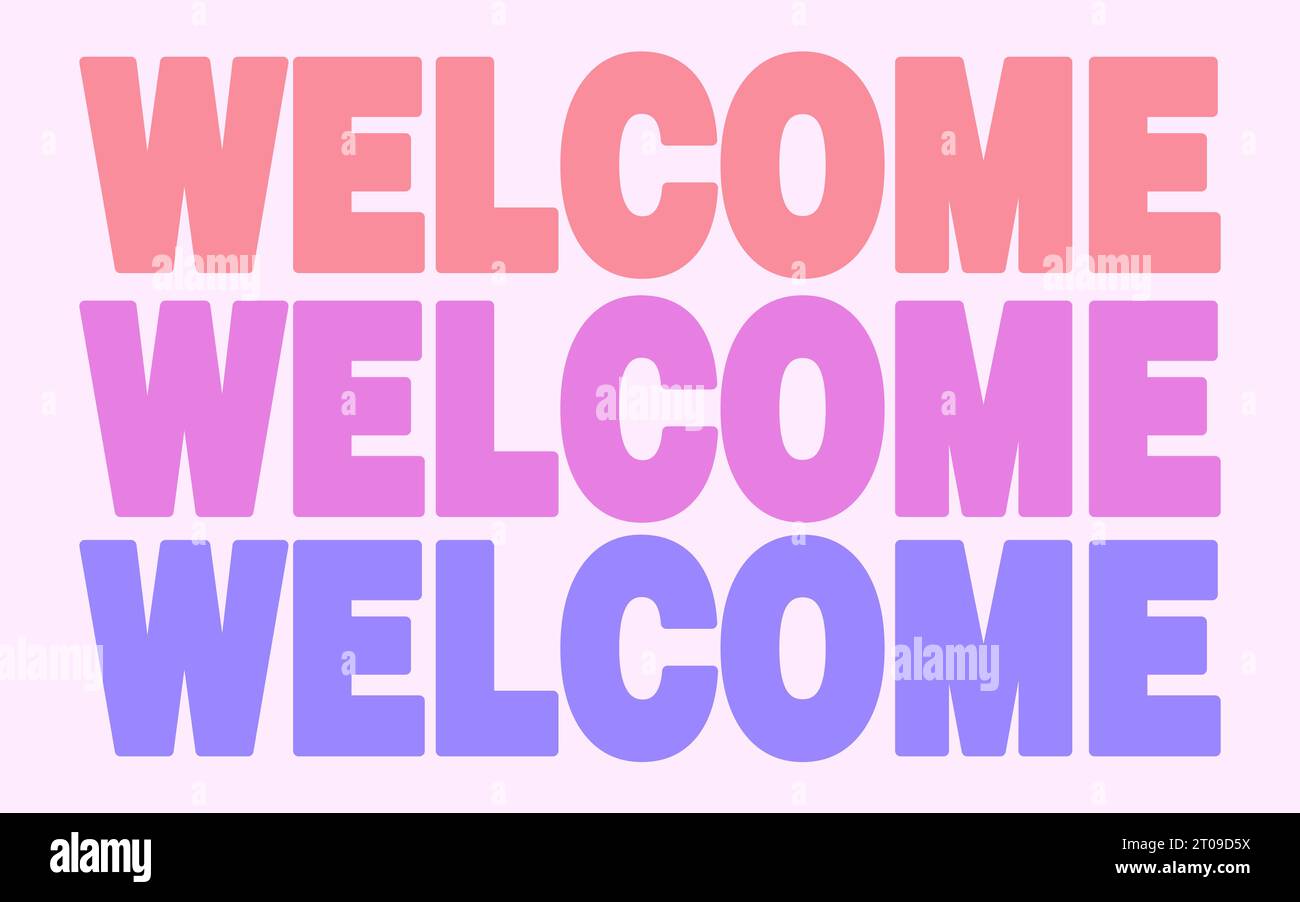welcome text logo vector creative company icon design template modern ...