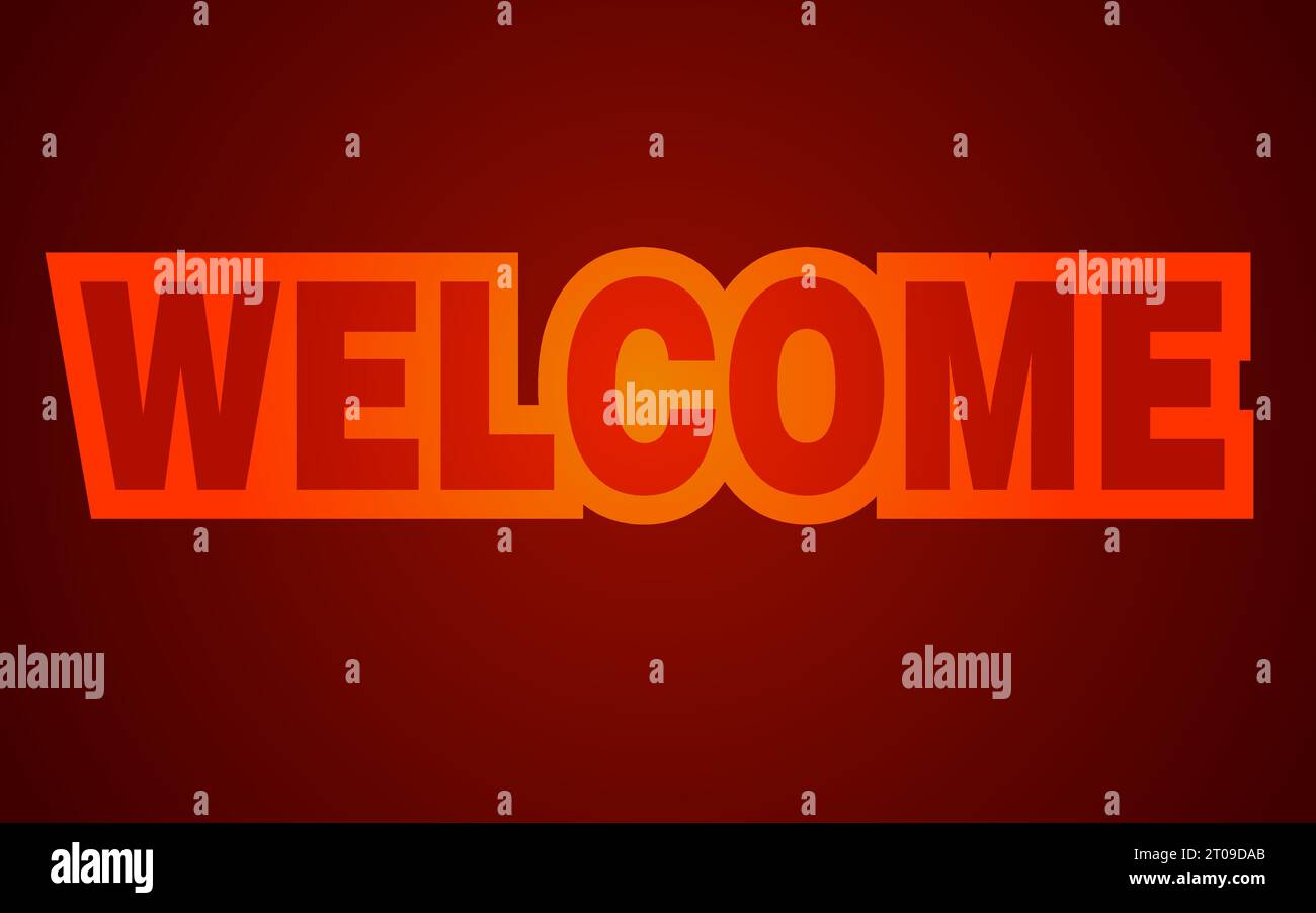welcome text logo vector creative company icon design template modern ...
