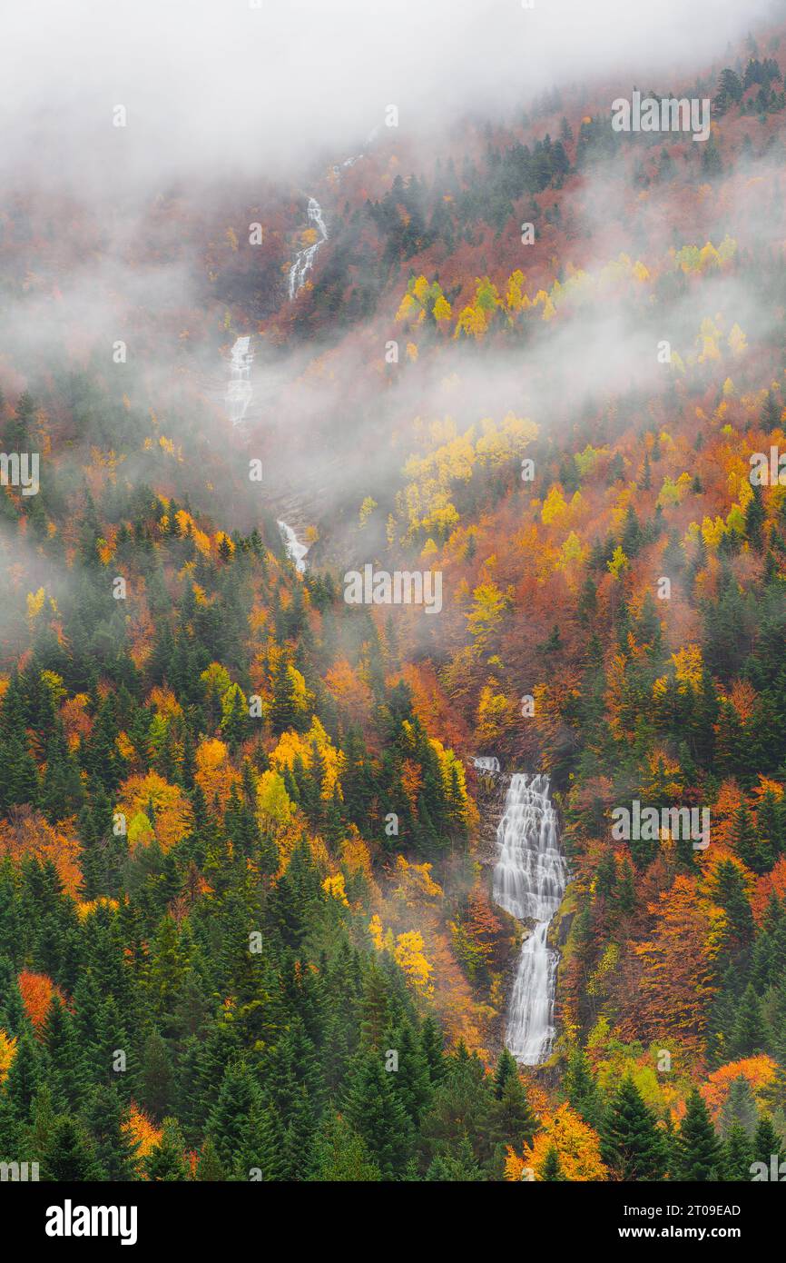 Aerial top view waterfall amidst hi-res stock photography and images ...