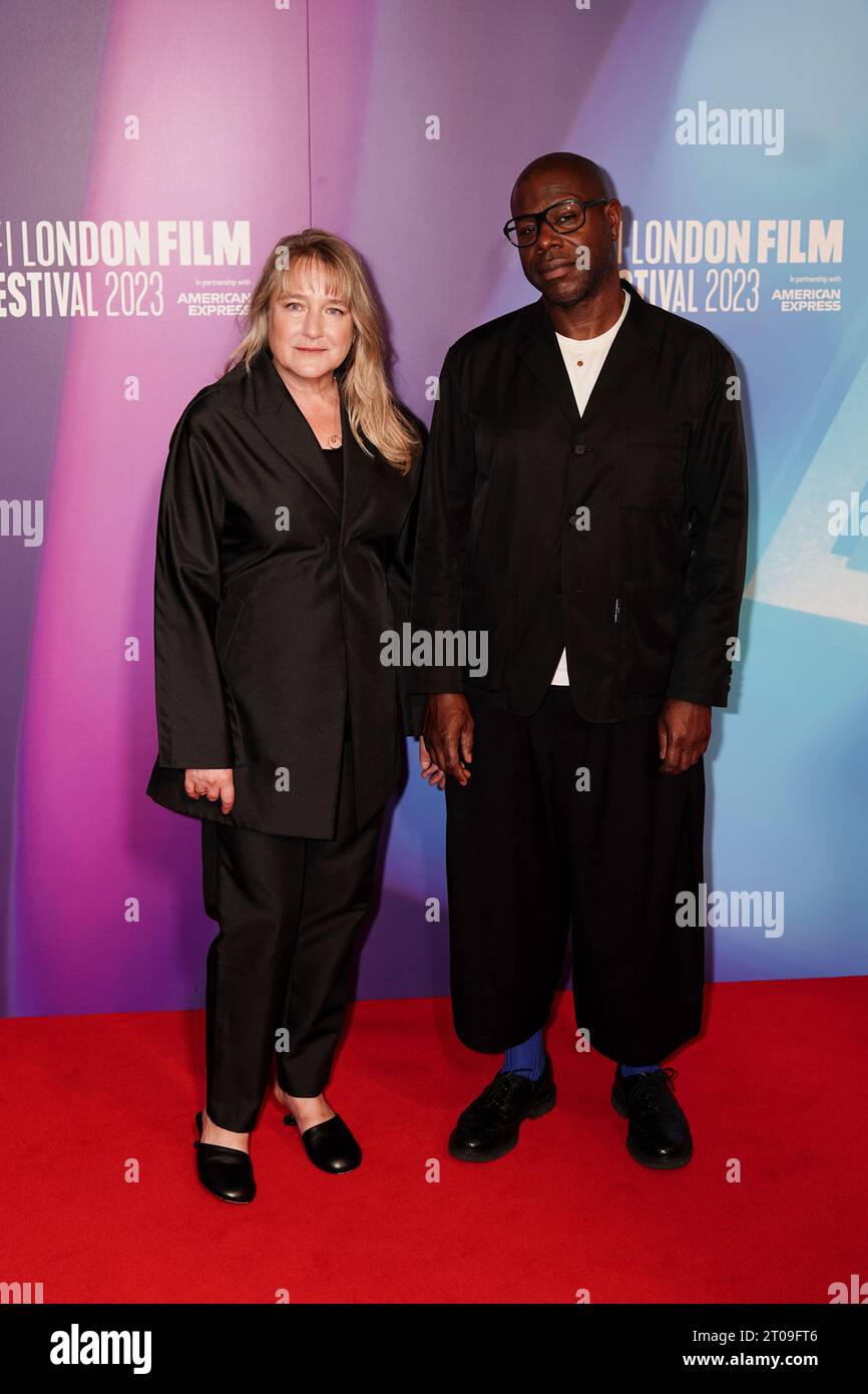 Bianca Stigter and Sir Steve McQueen arrives for a screening of ...