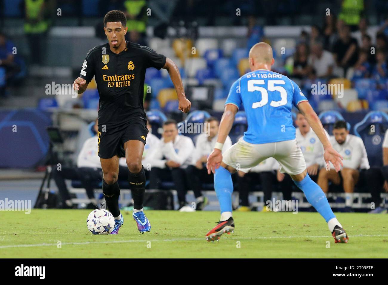 Jude Bellingham of Real Madrid Cf in action during the Uefa Champions ...