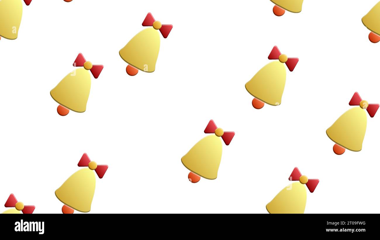 Bell seamless pattern Christmas vector ring bell icon scarf isolated ...