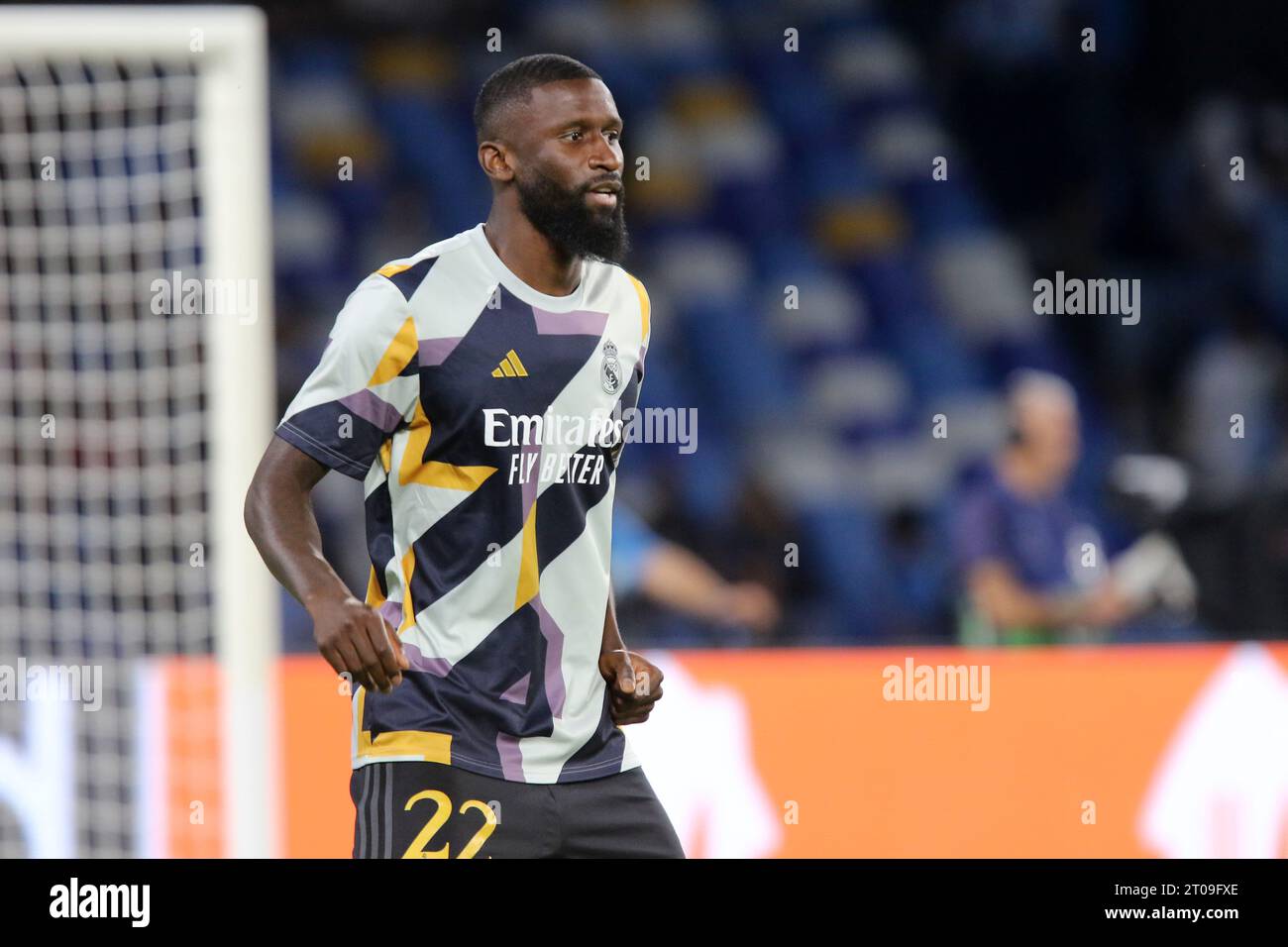 Antonio Rudiger of Real Madrid Cf during warm up before the Uefa ...